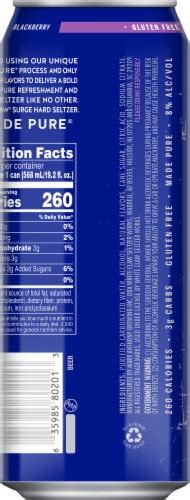 White Claw Hard Seltzer Surge Blackberry Single Can 192 Oz Kroger
