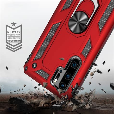 Armor Shockproof TPU PC Protective Case For Huawei P30 Pro With 360 Degree Rotation Holder