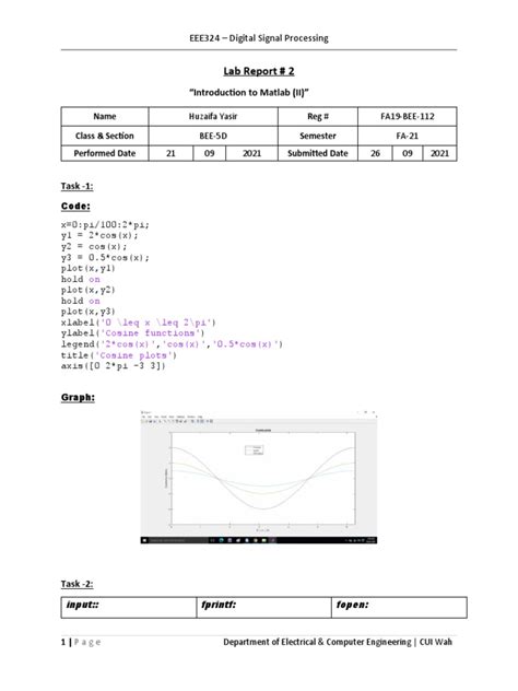 lab report 2 dsp huzaifa yasir fa19 bee 112 pdf