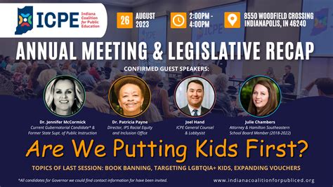 Icpe Annual Meeting And Legislative Recap Indiana Coalition For Public