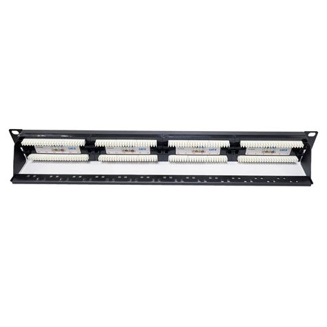 19 1u 24 Port Cat6 Rack Mount Patch Panel Fully Loaded