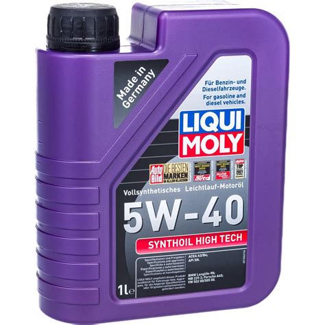 Синтетическое моторное масло 1л 5W-40 LIQUI MOLY Synthoil High Tech ...