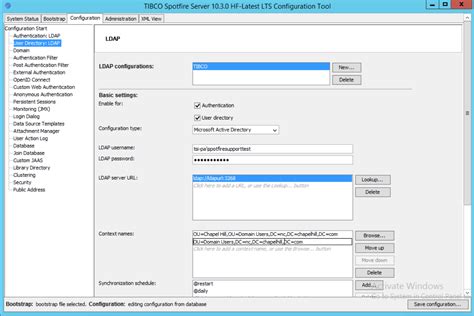 login to tibco spotfire server web interface fails with ldap