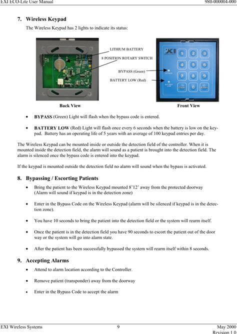 Xmark Wkp Wireless Keypad User Manual Limited Warranty