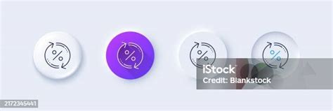 대출 퍼센트 업데이트 선 아이콘입니다 할인 표시 선 아이콘 벡터 3차원 형태에 대한 스톡 벡터 아트 및 기타 이미지 3차원 형태 고급 그라데이션 Istock