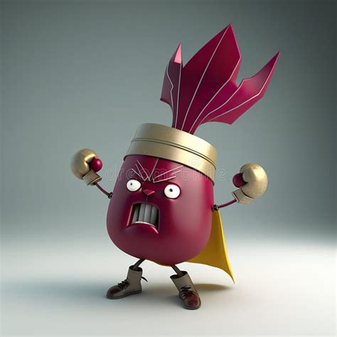 3d Cute Beet Cartoon Character Stock Illustration Illustration Of