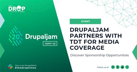 drupaljam partners with tdt for media coverage