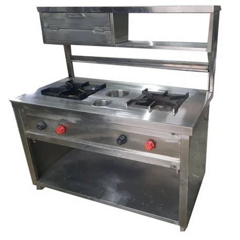 Commercial Stainless Steel Two Burner Gas Stove Manual At ₹ 15999 In