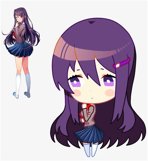 Hd Chibi Yuri Menu Pose Sprite Ddlc Images And Photos Finder
