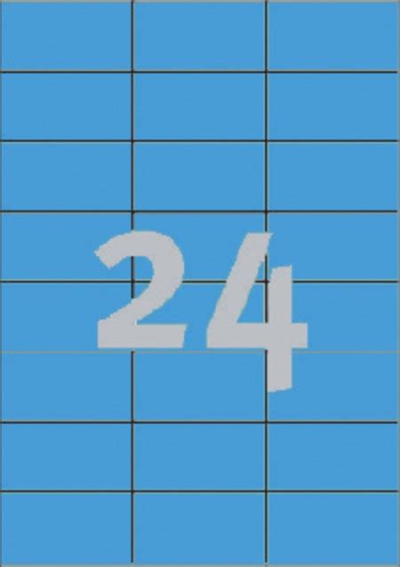 Etiket Avery Zweckform A X Mm Blauw Vel Stuks