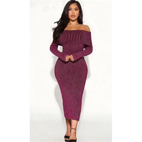 Knitted Off Shoulder Dress Yellow Sub Trading