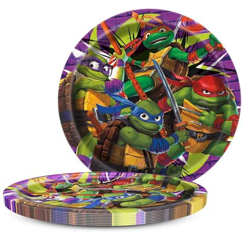 Tmnt Teenage Ninja Turtles Birthday 7 Inch Paper Cake Plates Party