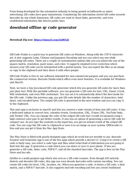 Fillable Online 7 Best Offline Qr Code Generator For Windows Mac