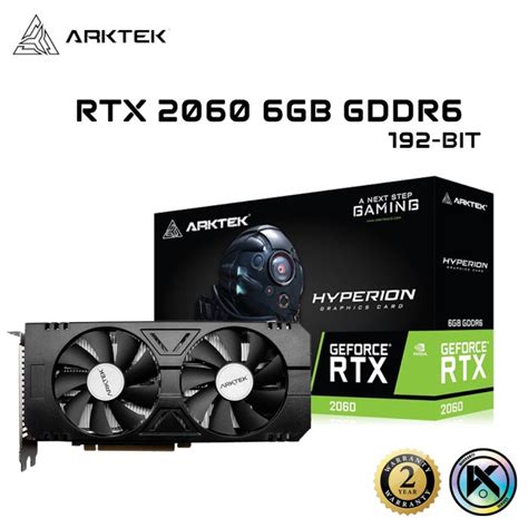 Jual Vga Kyo Arktek Geforce Rtx 2060 6gb Gddr6 128bit Atx Rtx2060 Dual