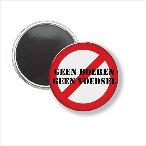 Button Met Magneet Geen Boeren Geen Voedsel Trotsopdeboer Boeren