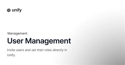 User Management Unify