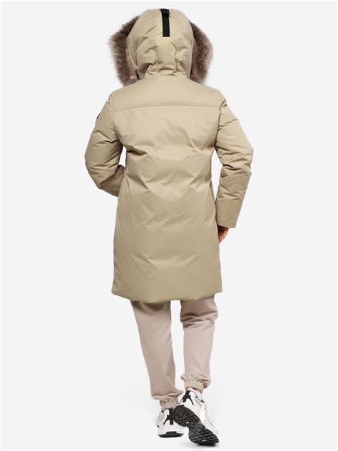 Пуховик женский на натуральном пуху Next Line Светло бежевый цвет — купить за 22100 руб со