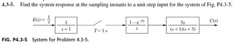 Show All Steps And Solution Clearly 43 5find The System Response At The Sampling Instants To A