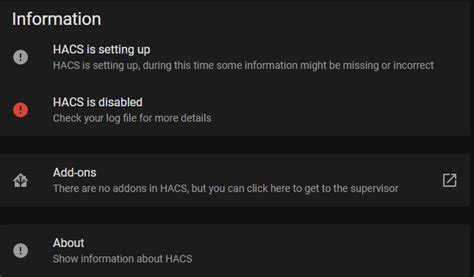 After Ha Update Hacs Information Say To Me Hacs Is Disabled · Issue
