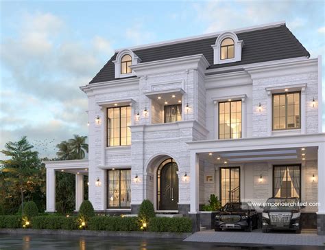 Desain Rumah Klasik Modern 2 5 Lantai Bapak M Di Jakarta