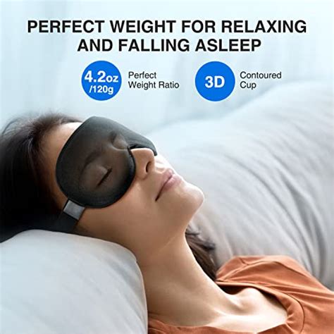 Yfong Weighted Sleep Mask Women Men 3d Eye Mask Blocking Lights