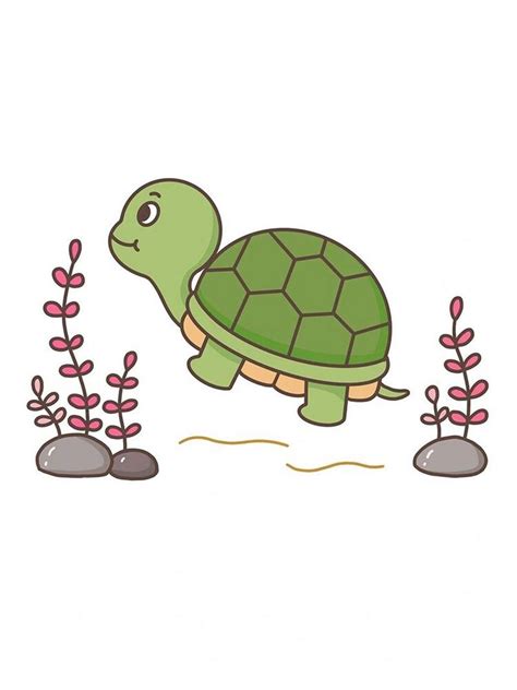 小乌龟简笔画图片带颜色图文（漂亮11张） 简笔画图片大全