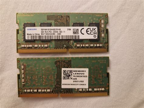 Ram Samsung 2x 4gb Ddr4 So Dimm 3200mhz