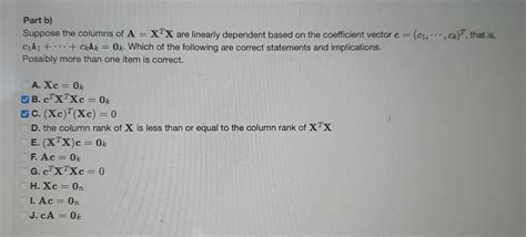 Solved This Is A Problem On Linear Dependent Columns Of The Chegg
