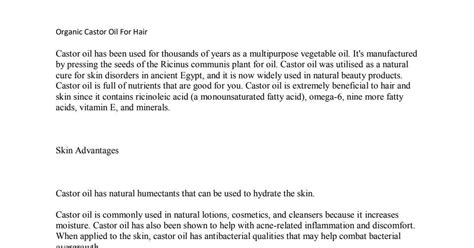 Organic Castor Oil Hair Growth By Tylerwindsor987 Issuu