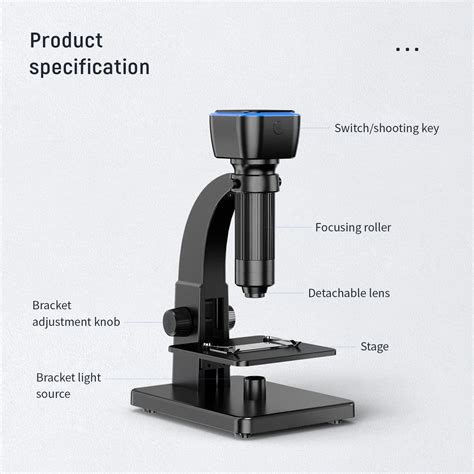 7 Inch 2000x Microscope Hd Dual Lens Color Lcd Display Operating Stereo Digital Microscope