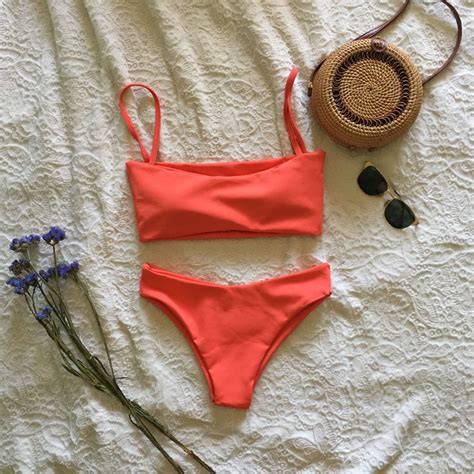 Neon Orange Swimsuit Womens Fashion Coats Jackets And Outerwear On
