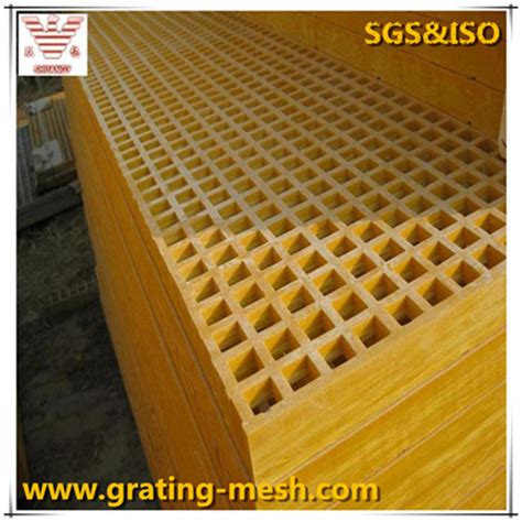 38 38mm Mesh Size Fibreglass Grid Floor Grating Fibreglass Grating