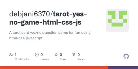 GitHub Debjani6370 Tarot Yes No Game Html Css Js A Tarot Card Yes No