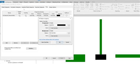 overridden cut pattern is always black on wall foundations slab edges and wall sweeps in revit