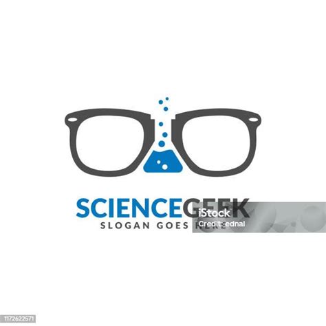 科學極客符號設計範本實驗室燒杯作為空白在眼鏡中間向量圖形及更多化學圖片 化學 化學品 化學家 Istock