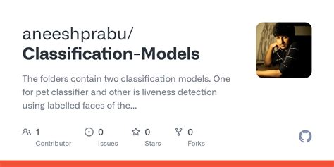 Github Aneeshprabu Classification Models The Folders Contain Two