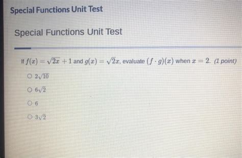 Solved Special Functions Unit Test Special Functions Unit