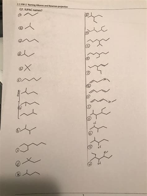 Solved 2 1 Hw 2 Naming Alkanes And Newman Projection Q7