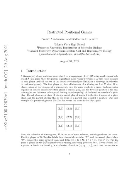 pdf restricted positional games