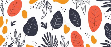 Modern Botanical Leaf In Flat Minimal Vector Illustration Stock Vector