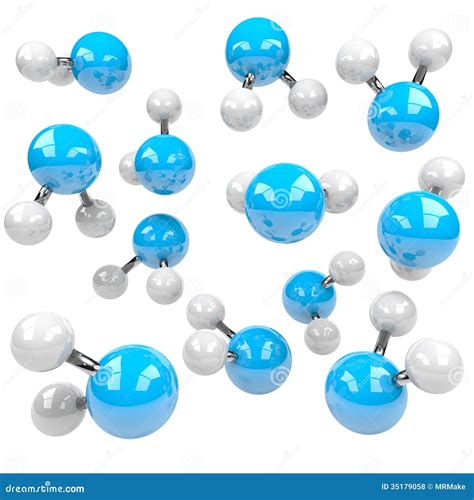 Group Of Molecules Floating In Dark Background With Light Effect Vector Illustration