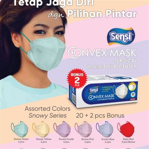 Jual Sensi Masker Convex Mask 4 Ply 4ply Model Evo Isi 20 Pcs Di Seller