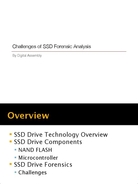 Challenges Of Ssd Forensic Analysis By Digital Assembly Pdf Flash