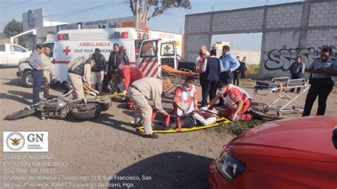 Dos Lesionados Por Choque Entre Moto Y Auto En Tulancingo Periodico AM