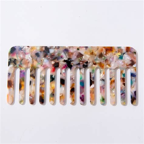 Badu Bg Антистатични масажни гребени за коса Корейски моден ацетатен цветен фризьорски гребен