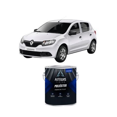 TINTA POLIESTER BRANCO GLACIER RENAULT 900ML AUTOLUKS Shopee Brasil