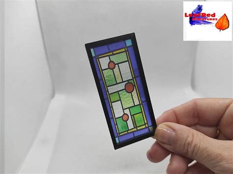 Miniature Stained Glass Window Panel Cubist Model Custom Size