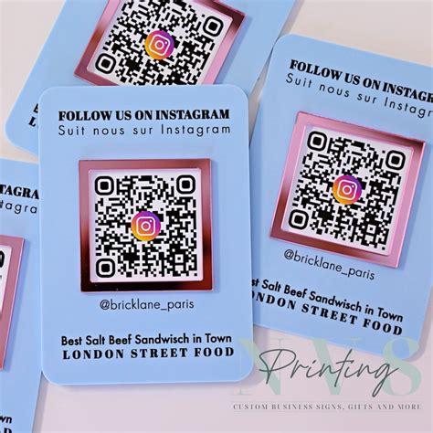 Mini QR Code Display Sign Etsy