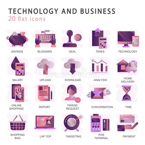 Set Vector Icons With Elements For Mobile Concepts And Web Apps Stock