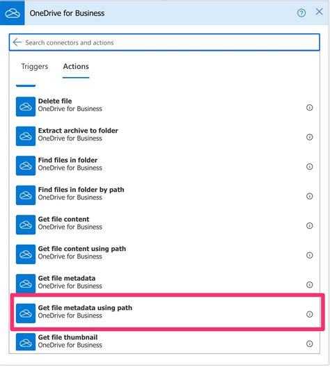 Power Automate Onedrive For Business Get File Metadata Using Path